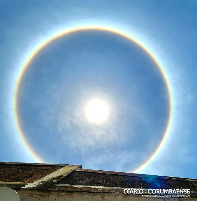 Círculo aparece ao redor do sol em Corumbá; entenda o fenômeno - Diário ...